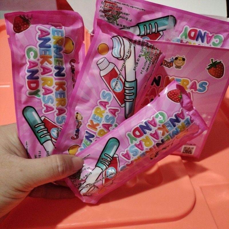 Jual PERMEN SIKAT GIGI DENGAN PASTA RASA BUAH2AN HARGA 10 PCS@100g ...