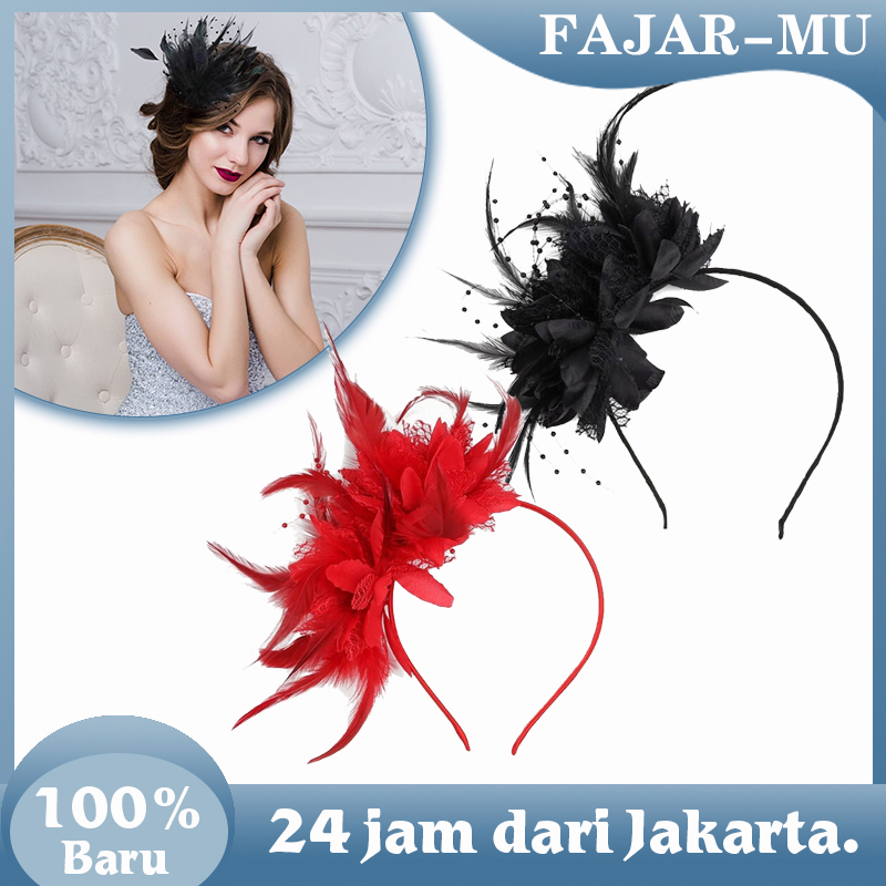 Jual Bando Pesta Aksesoris Pesta Bando Bulu Bunga Besar Ikat Kepala ...