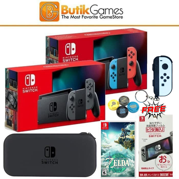 Jual Nintendo Switch Console V2 New Model Bundle Game Zelda | Shopee ...