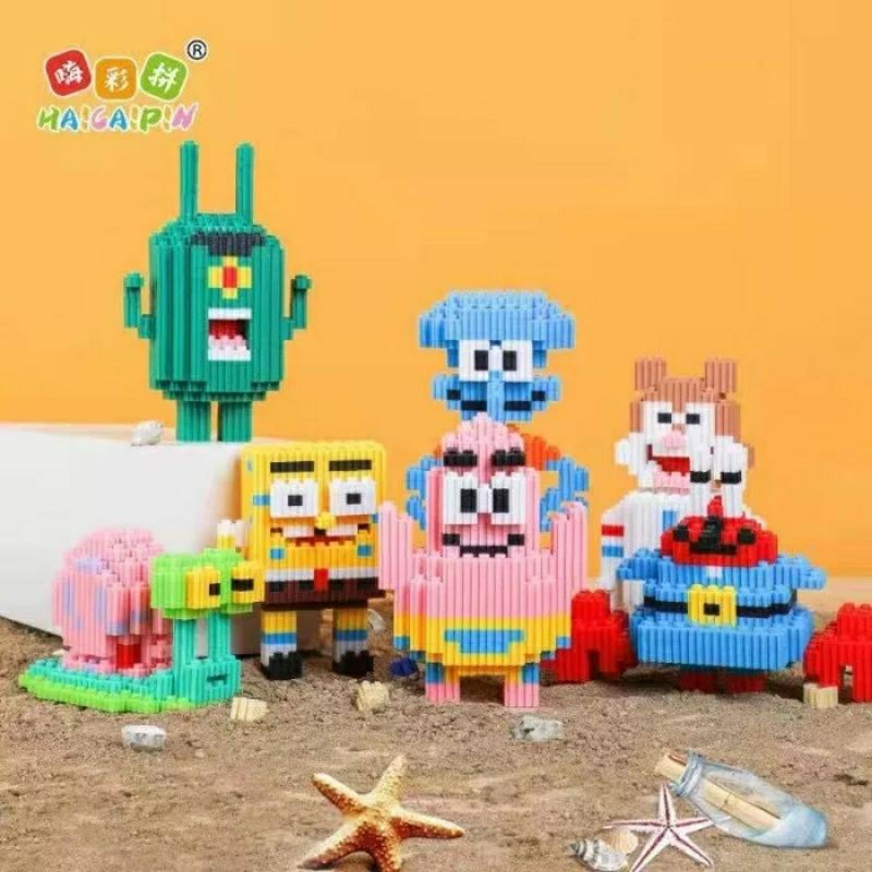 Jual Nano Block Spongebob Series Mainan Balok Building Block Nano Blok ...