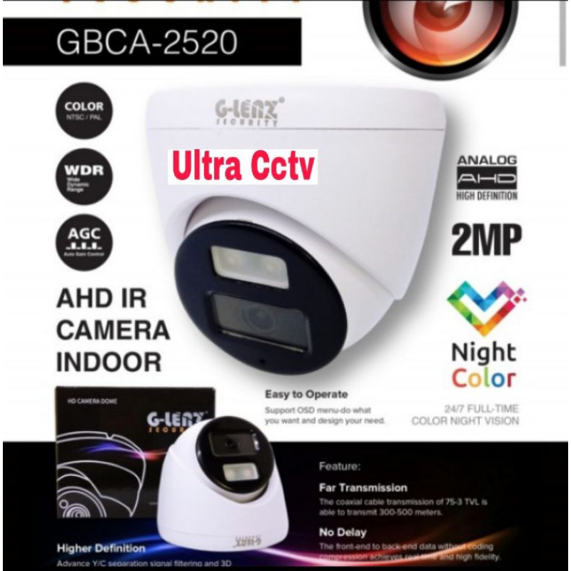 Jual GLENZ CCTV ANALOG HD 2MP INDOOR NIGHT COLOR TECH CAMERA GBCA-2520 ...