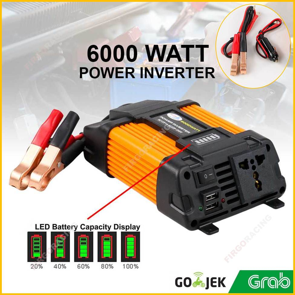 Jual Power Inverter Transformer DC 12V to AC 220V 6000 Watt Led Display | Shopee Indonesia