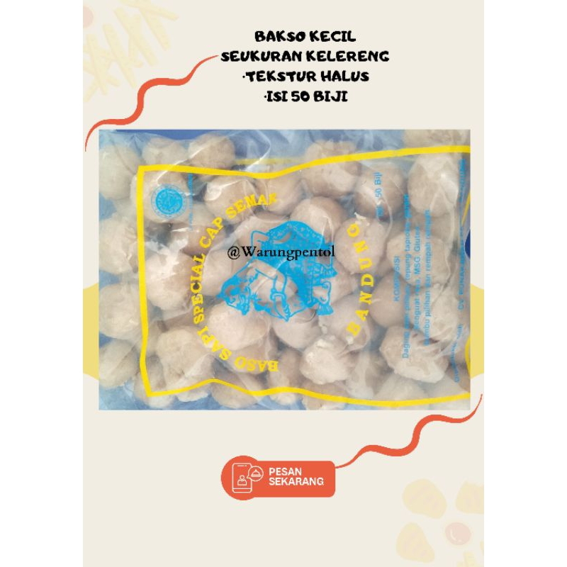 Jual Bakso Semar Kecil Bakso Sapi Isi 50 Biji Bakso Mutiara [TERMURAH ...