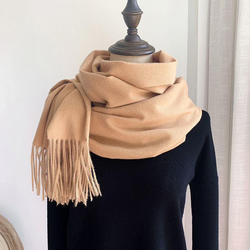 Jual Pashmina Cashmere Syal Korea Scarf Wool Acrylic Spring Autumn ...