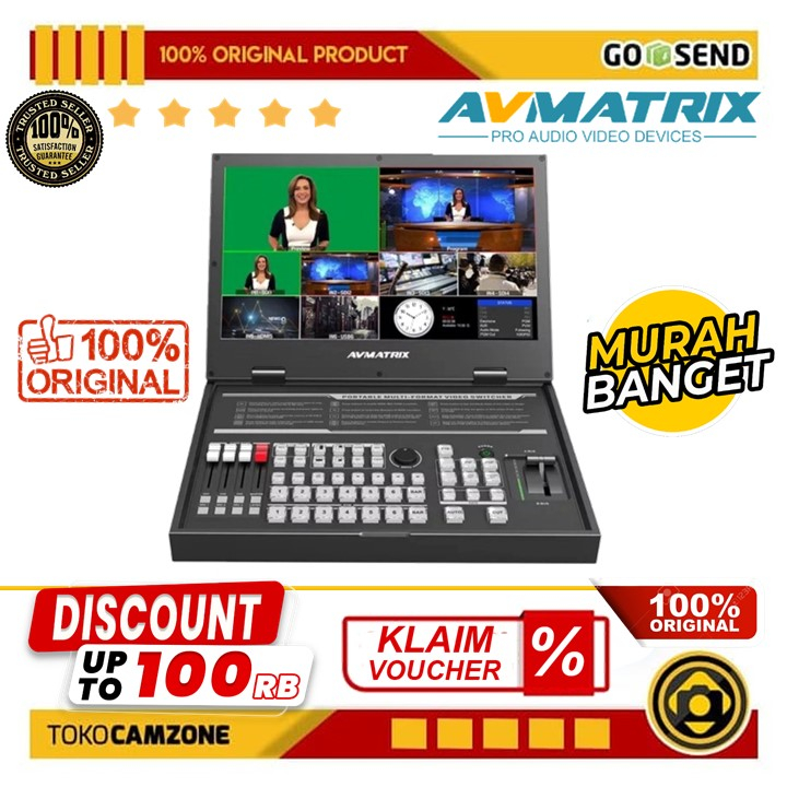 Jual AVMATRIX PVS0615 Portable 6-Channel Video Switcher with 15.6" LCD ...