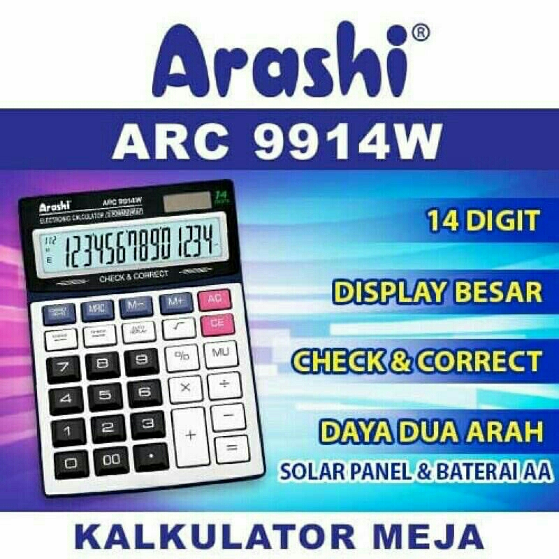 Jual KALKULATOR ARC 9914W, KC 625, KX-8800GC, KX-7S, KX-512 | Shopee Indonesia