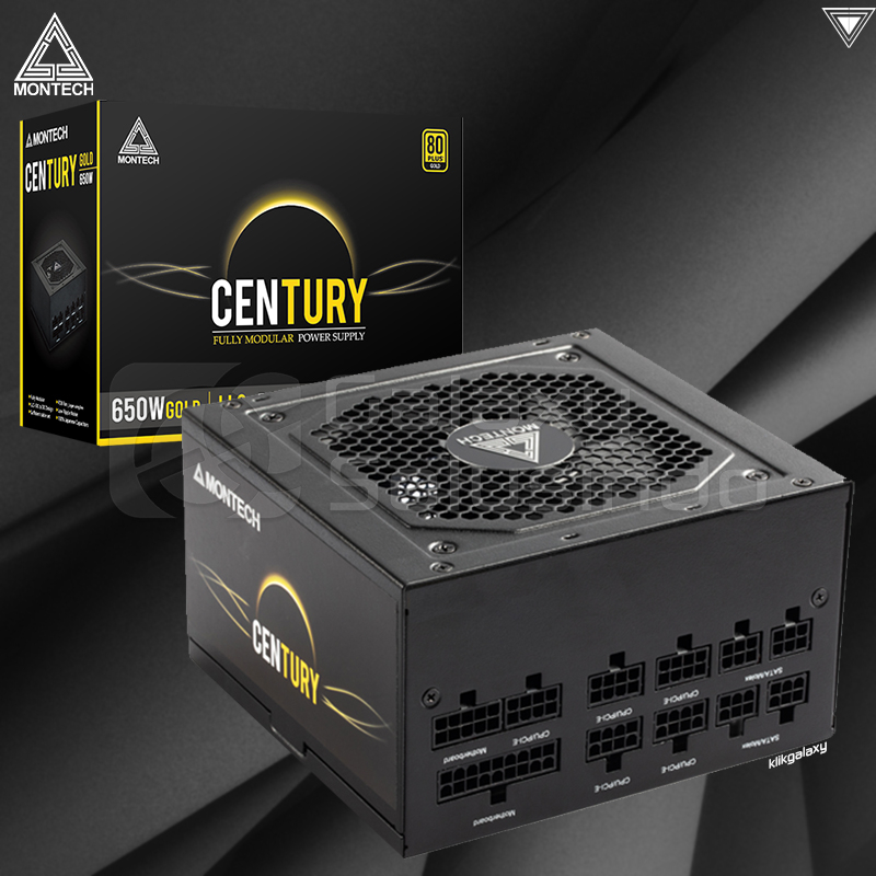 Jual Montech CENTURY 650 650Watt 80 Plus Gold Full Modular Power Supply ...