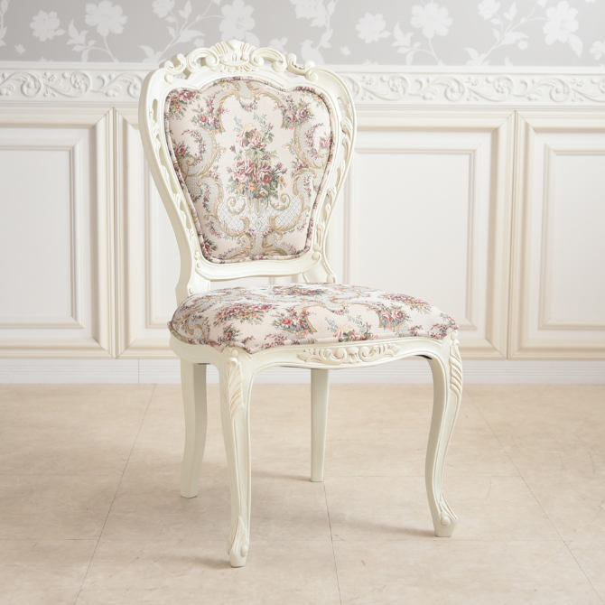 Jual kursi makan dining chair white putih classic antique white ...