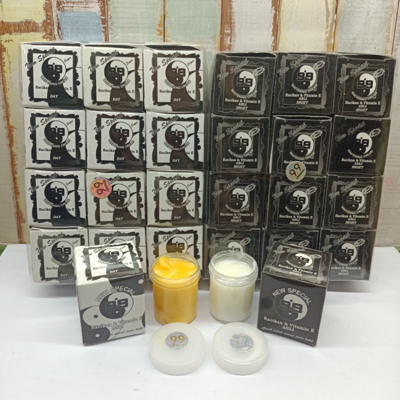 Jual CREAM NATURAL 99 YINYANG WHITENING CREAM LUSINAN 12 PCS | Shopee ...
