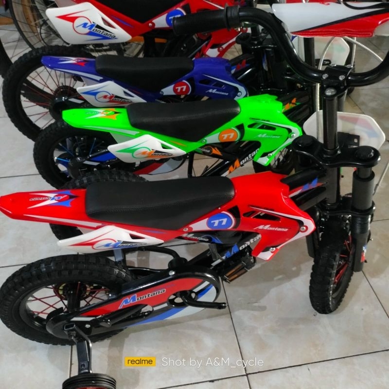 Jual Sepeda Anak BMX Montana Cross Trail 12 inchi bel gas motor sepeda ...