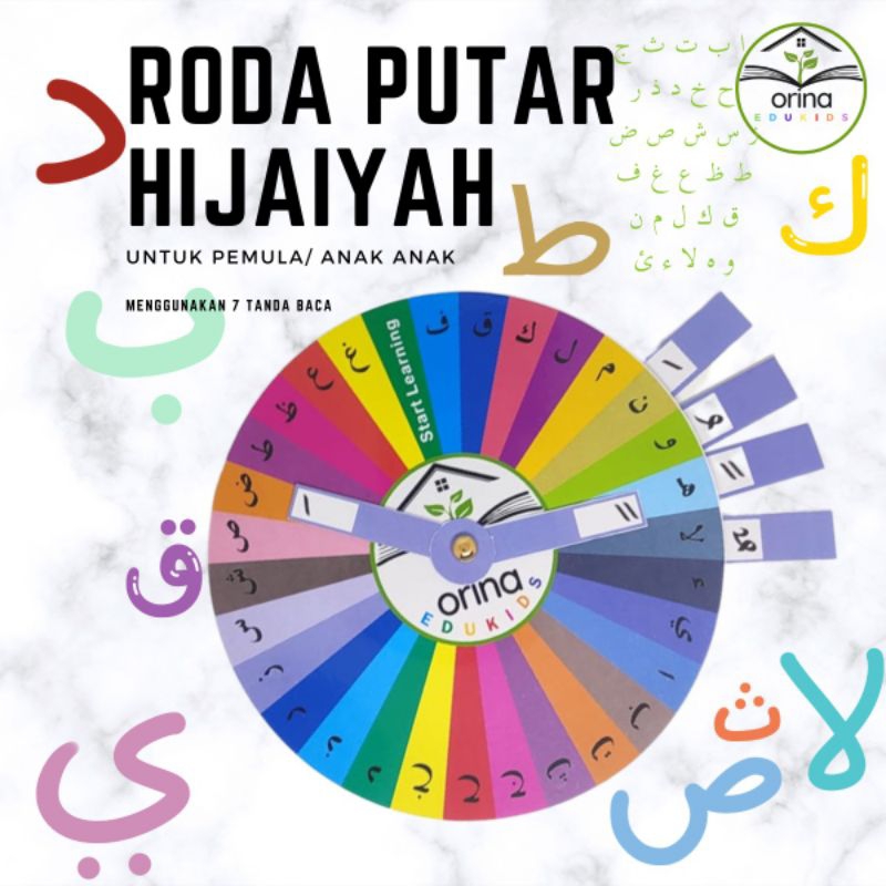 Jual Roda Pintar Membaca Huruf Baca Kata Anak Paud TK SD Gratis Spidol ...