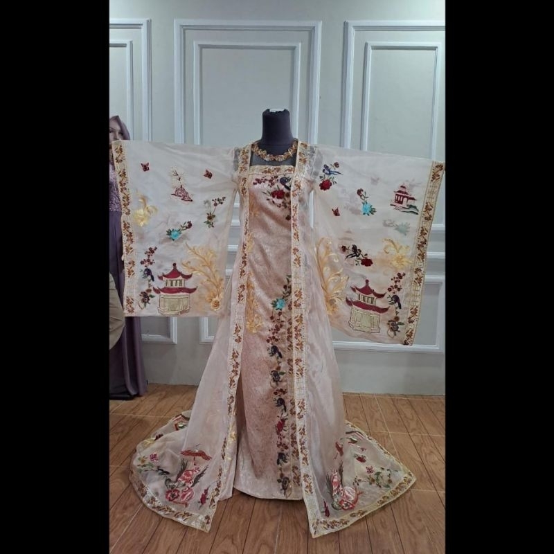 Jual Cheongsam dress / kimono outer / baju sangjit / qipao | Shopee ...