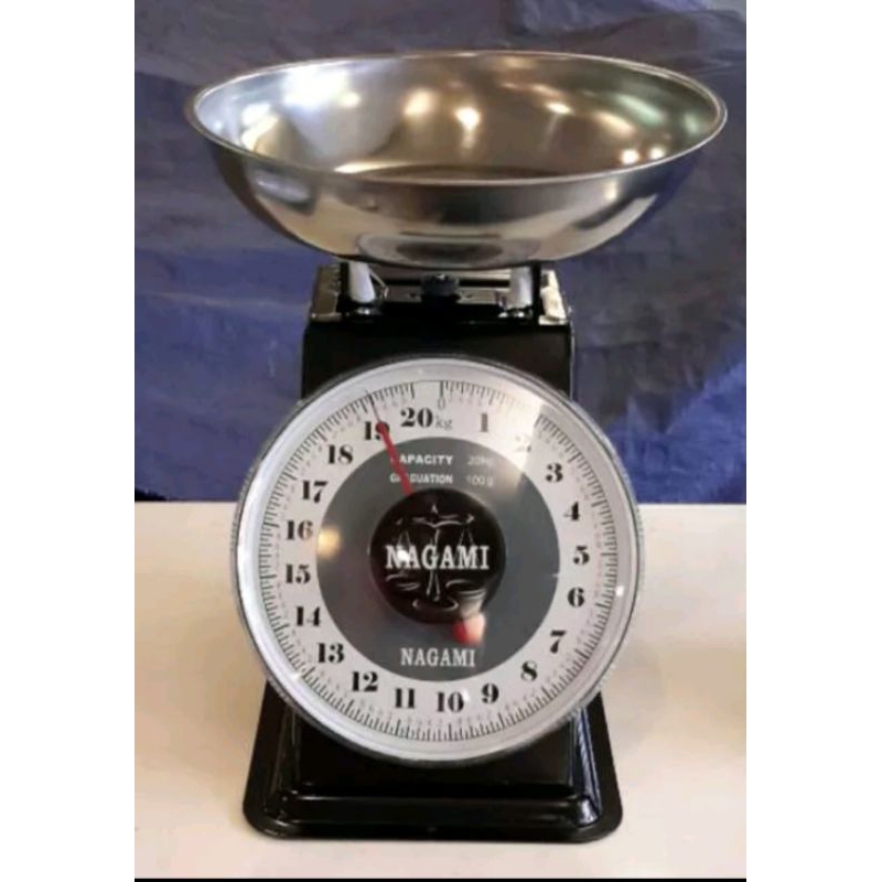 Jual timbangan duduk jarum manual nagami 5 10 15 20 kg timbangan buah laundry nagami | Shopee ...