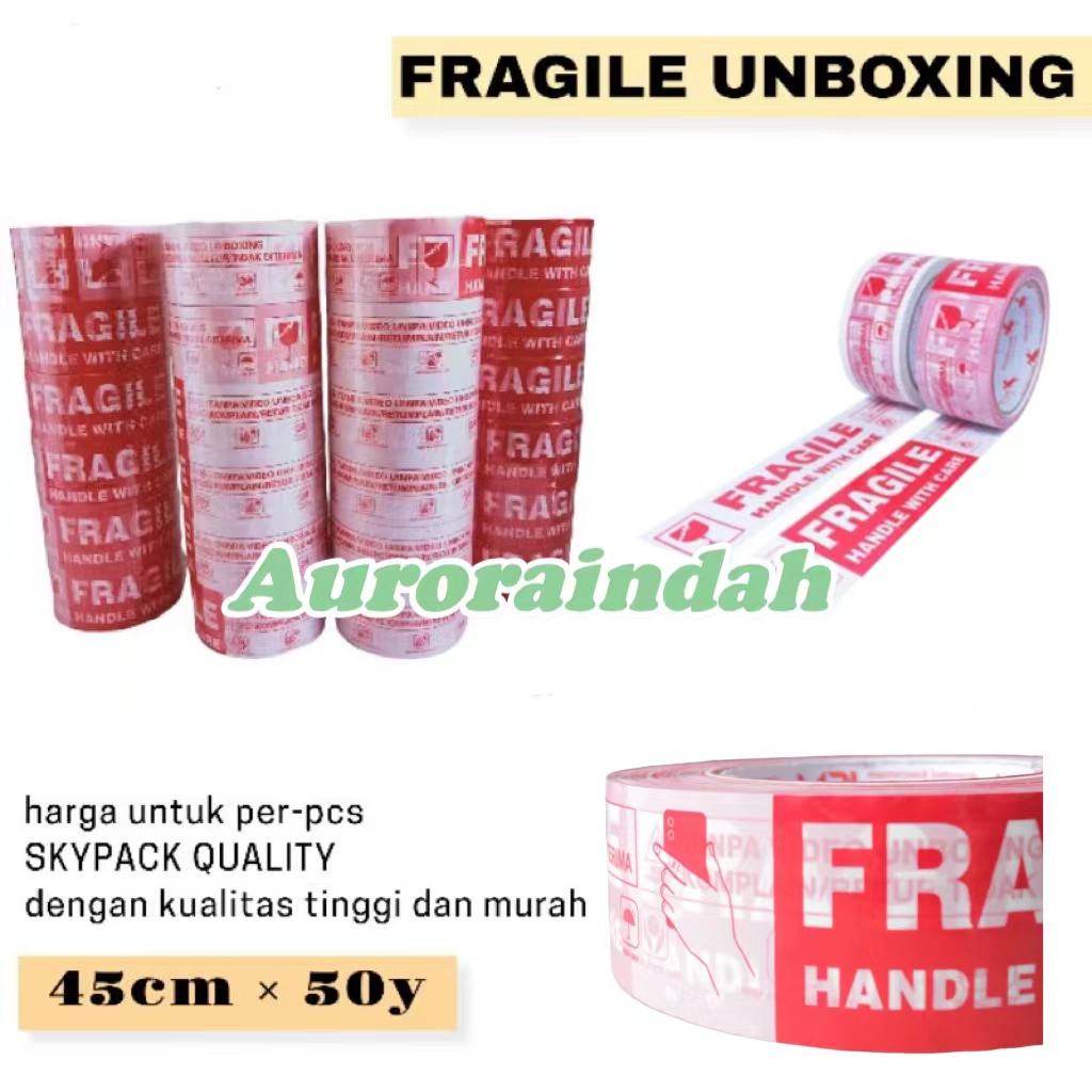 Jual Lakban Fragile Merah dan Merah+putih IVAN 48mm x 50Yrd | Shopee ...