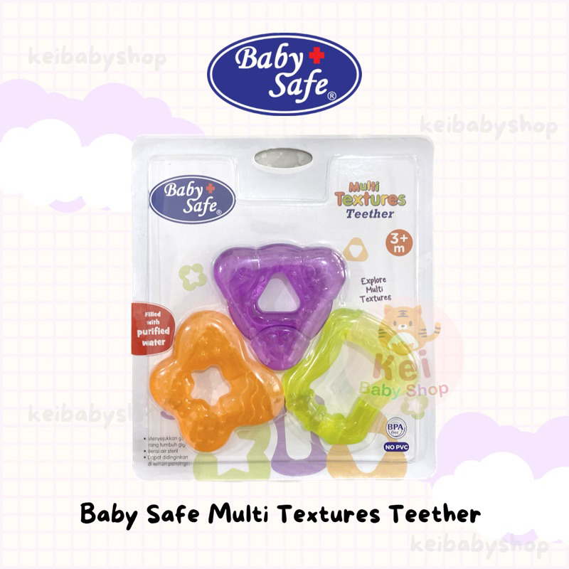 Jual Baby Safe Multi Textures Teether isi 3 TT009 / Cooling Teether ...