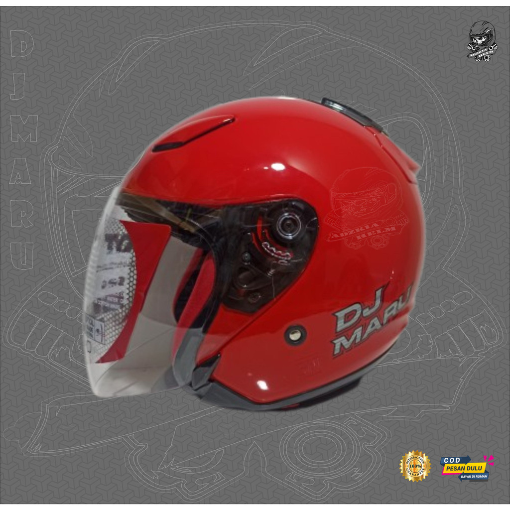 Jual HELM KYT DJ MARU SOLID MERAH / RED FIRE | Shopee Indonesia