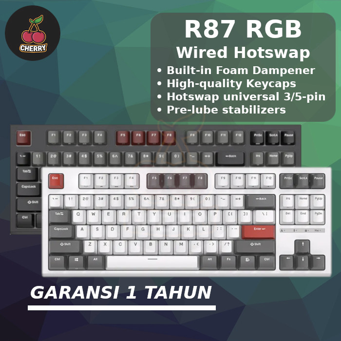 Jual Royal Kludge RK R87 / R 87 RGB Mechanical Keyboard Hotswap TKL 87 ...