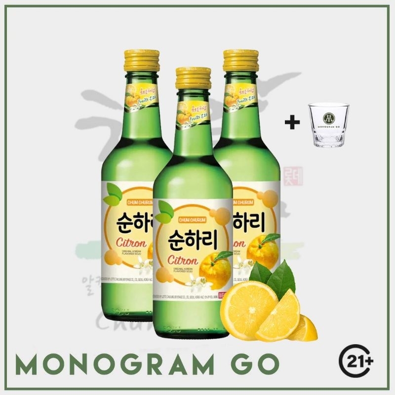Jual Triple Pack Lotte Chumcurum Citron Korea Soju Import 360ml (3 ...