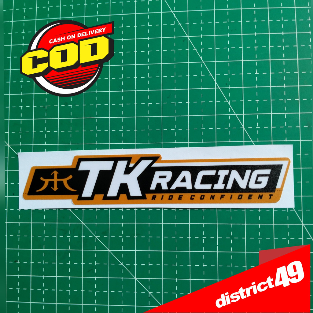 Jual Stiker Print Cut TK RACING Laminasi Glossy bahan tebal anti air ...