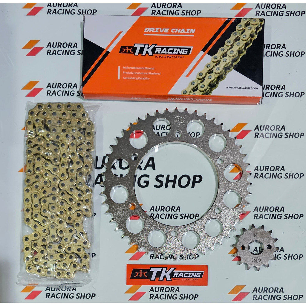 Jual Gear Set TK Yamaha R15 V3 / V4 / Vixion R VVA / MT15 / XSR 155 & Rantai TK 428 HS Gold ...