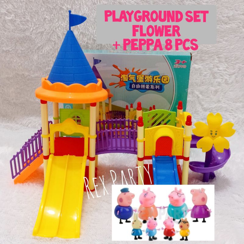 Jual Playground Set/Mainan Peppa Pig/Slide Set/ Peppa Pig Playground ...