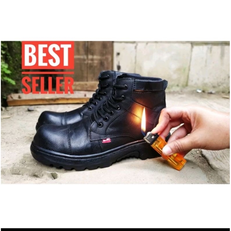 Jual sepatu pdh safety pria kulit proyek | Shopee Indonesia