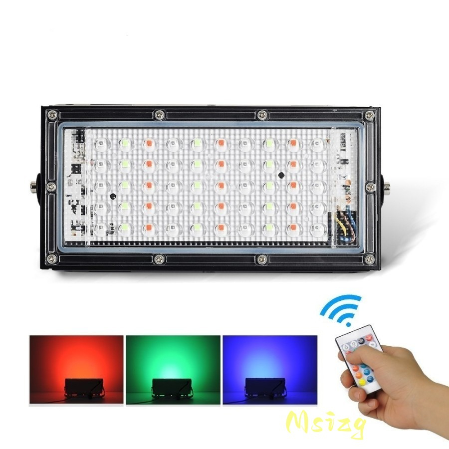 Jual Lampu Led Sorot 50 watt RGB Slim Lampu Tembak 50w warna warni ...