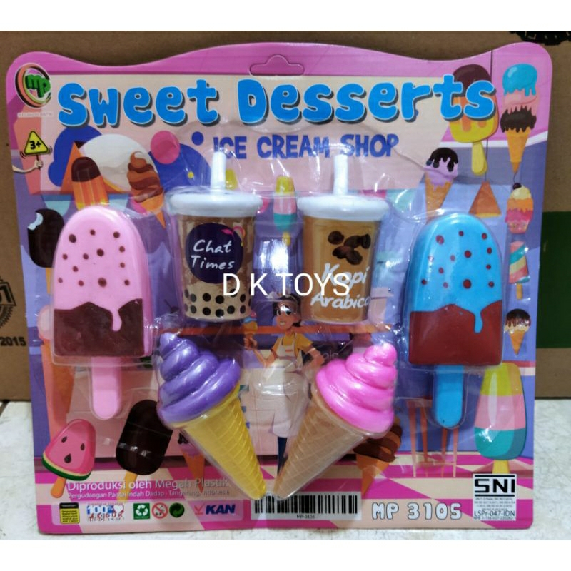 Jual MAINAN ICE CREAM STIK / SWEET DESSERTS MP 3105 | Shopee Indonesia