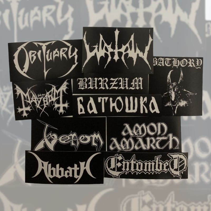 Jual Sticker Band Black/Death Metal (Watain, Batouskha, Mayhem ...