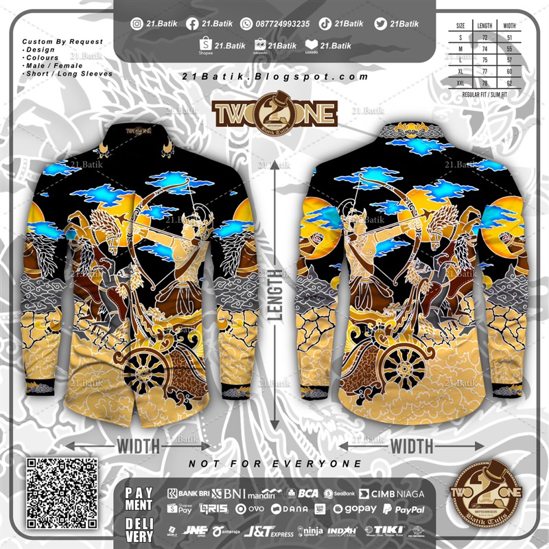 Jual BATIK TULIS INDONESIA MOTIF WAYANG ARJUNA PERANG KERETA KENCANA ...