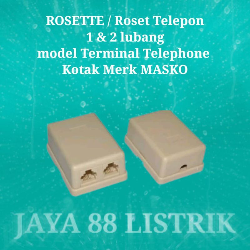 Jual ROSETTE / Roset Telepon 1 & 2 lubang model Terminal Telephone ...
