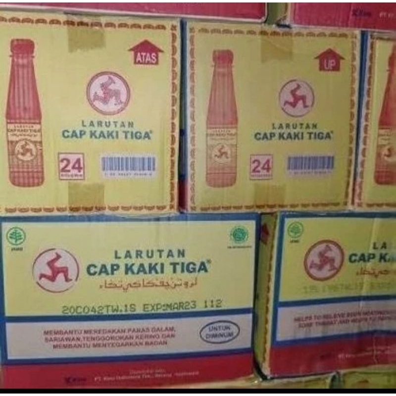 Jual Larutan Penyegar Cap Kaki Tiga kemasan Botol Dus 500 Ml Isi 24 | Shopee Indonesia
