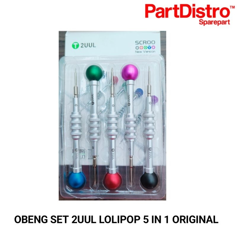Jual OBENG SET 2UUL LOLIPOP 5 IN 1 ORIGINAL | Shopee Indonesia