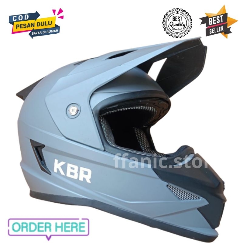 Jual HELM CROSS FULLFACE ADVENTURE POLOS ORIGINAL SNI HELEM KROSS PRIA ...