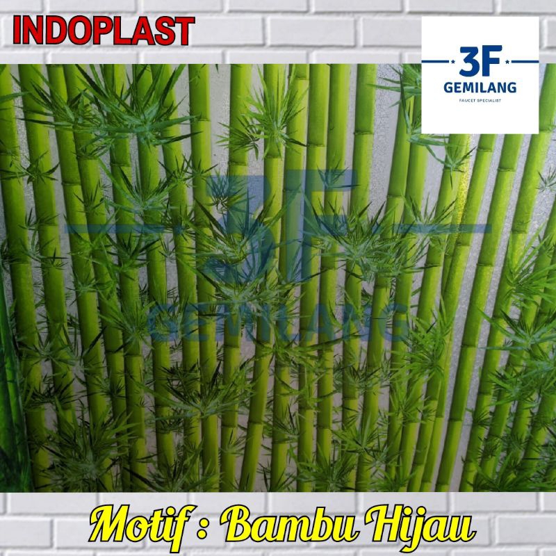 Jual INDOPLAST - Fiber Plastik Penutup Pagar Motif Bambu Hijau Meteran ...