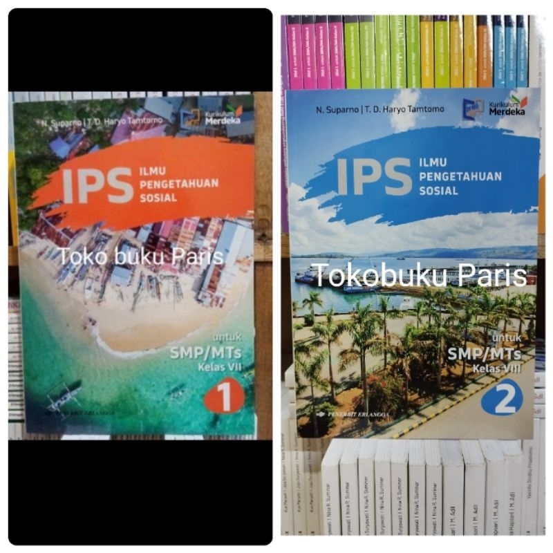 Jual ORI Buku IPS Ilmu pengetahuan Sosial smp mts kelas 1 7 VII, 2 8 VIII kurikulum merdeka ...