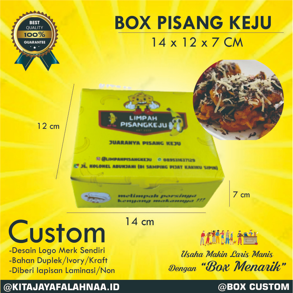Jual (ALL VARIAN SIZE) CUSTOM BOX PISANG KEJU | Shopee Indonesia