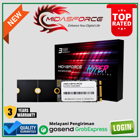 Jual SSD M2 SATA M.2 SATA III 2280 128 GB MIDAS FORCE HYPER LIGHTNING ...