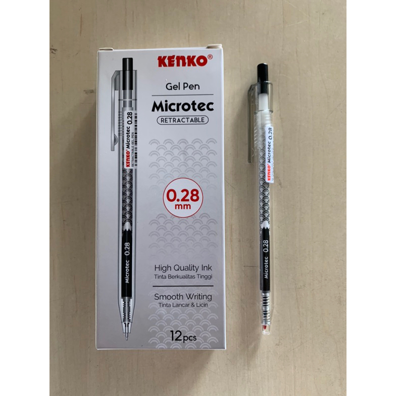 Jual KENKO Microtec Retractable Pen gel 0,28mm (12pc) | Shopee Indonesia