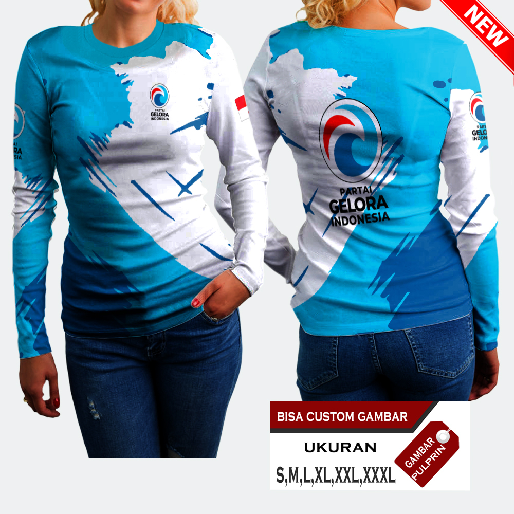 Jual Baju Kaos Partai Gelora Indonesia Logo GELORA Pemilu Pilpres 2024 ...