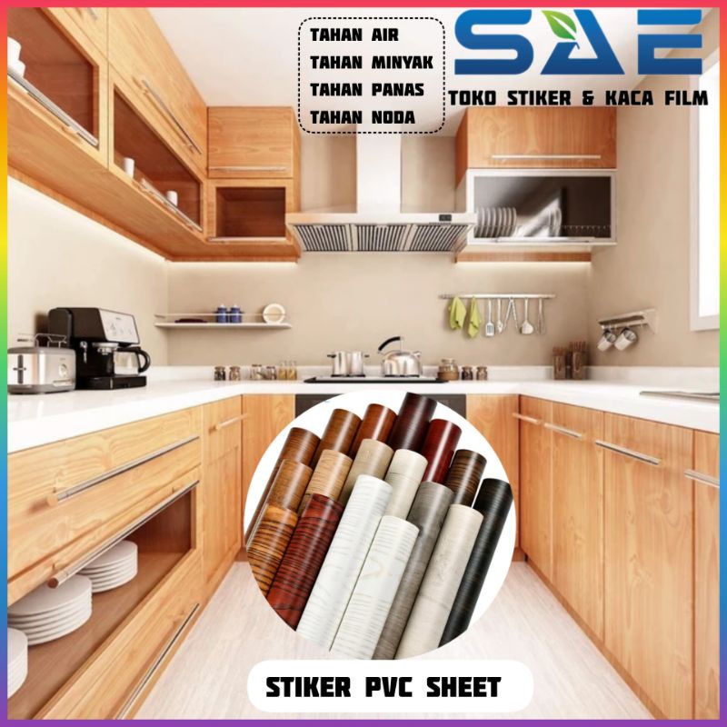 Jual Wallpaper Sticker Lemari Kayu Meja Pintu Triplek Furniture Pvc ...
