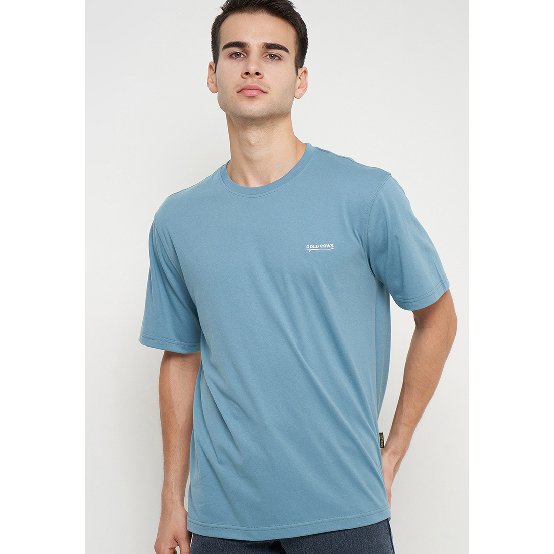 Jual Kaos Gold Cows Katun Pendek Basic Polos | Shopee Indonesia