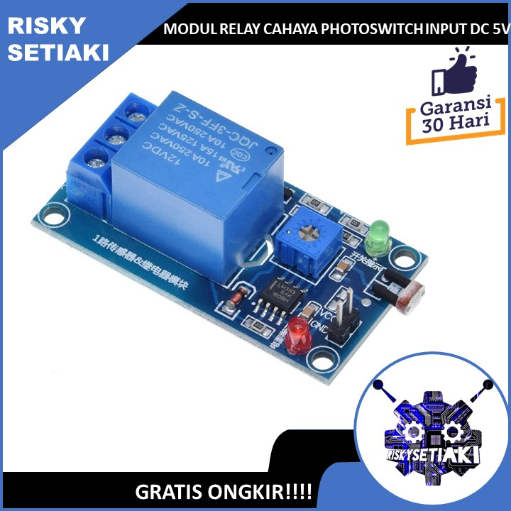 Jual MODUL RELAY CAHAYA PHOTOSWITCH INPUT DC 5V LDR LIGHT SENSOR ...