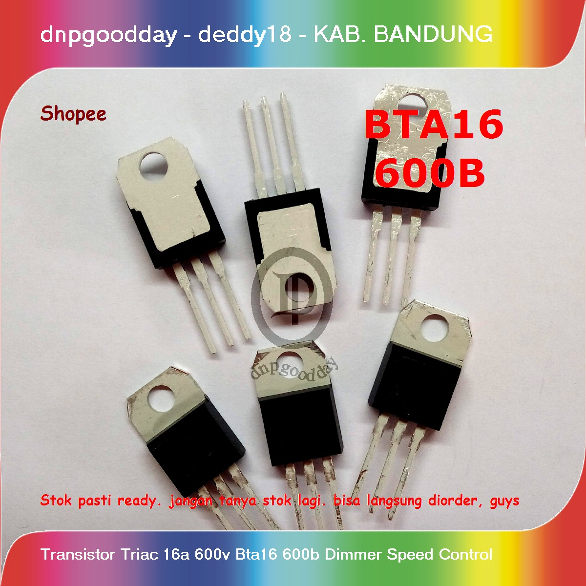 Jual Transistor Triac 16a 600v Bta16 600b Dimmer Speed Control | Shopee Indonesia