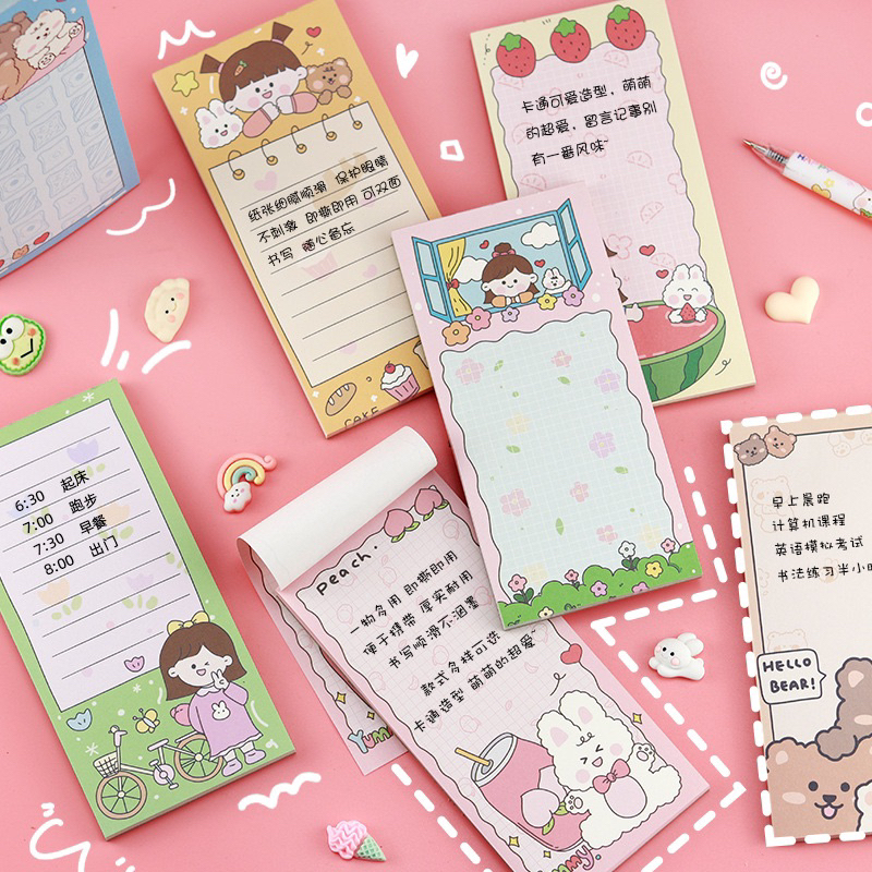 Jual 1113S Delunashop N-16 Sticky notes vertical Sticky note pad cute ...