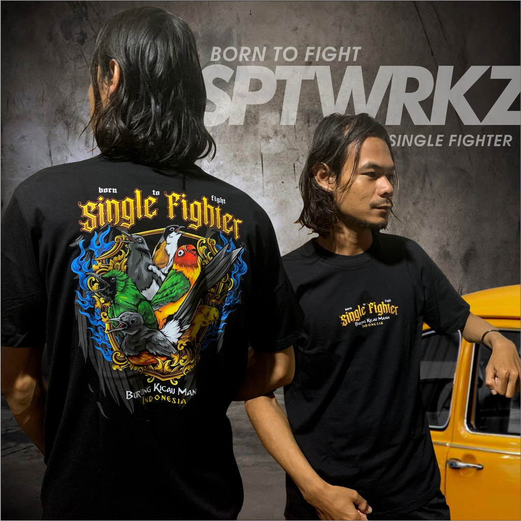 Jual Kaos Kicau Mania Single Fighter | Shopee Indonesia