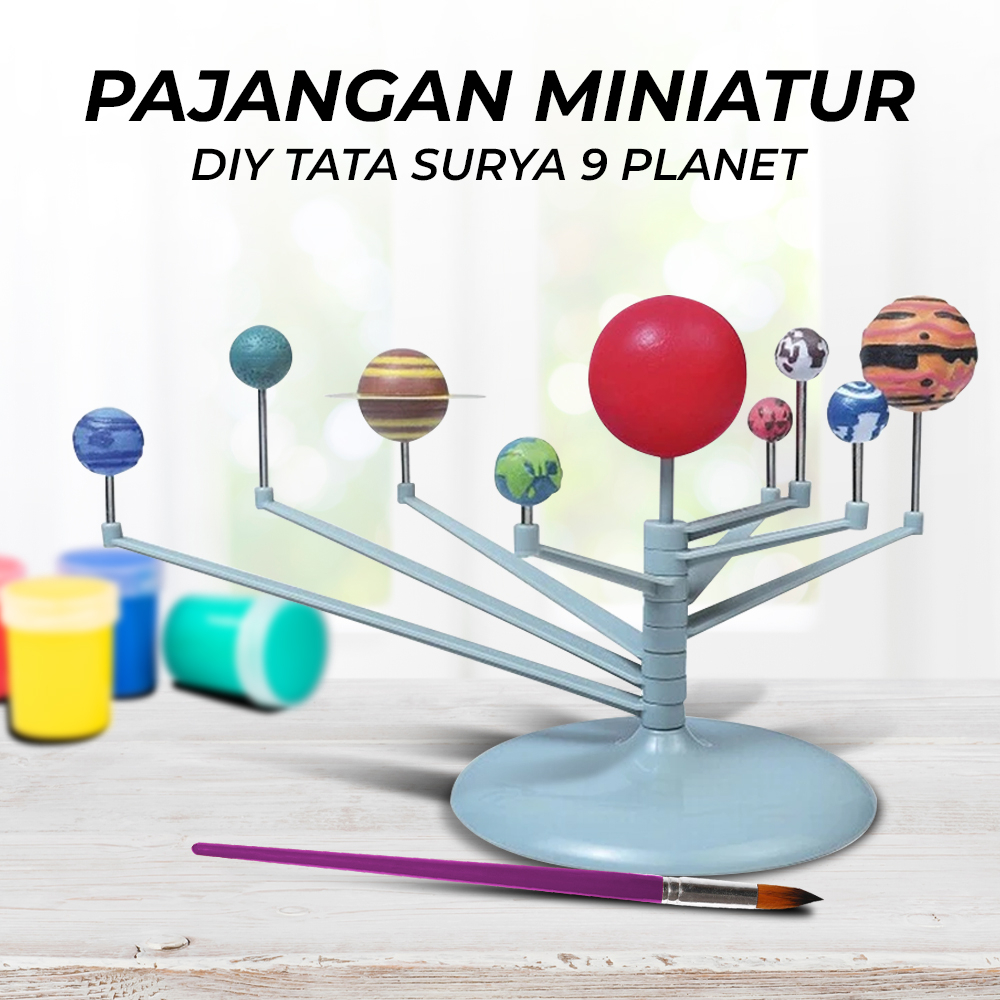 Jual Pajangan Miniatur DIY Tata Surya 9 Planet Solar System Planetary ...