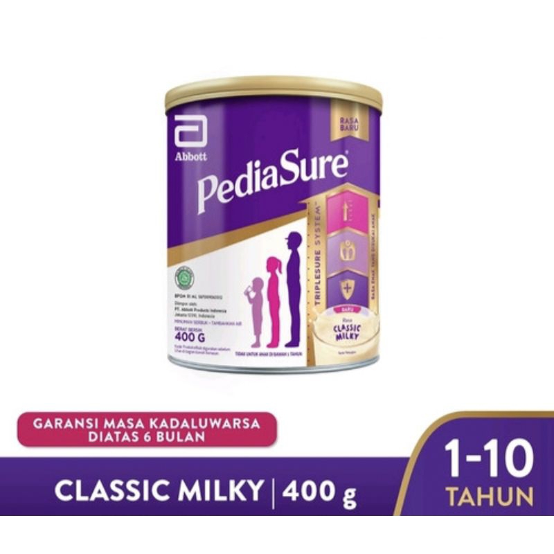 Jual Pediasure Triplesure Classic Milky 400 gr Susu Formula Anak 1-10 Tahun | Shopee Indonesia