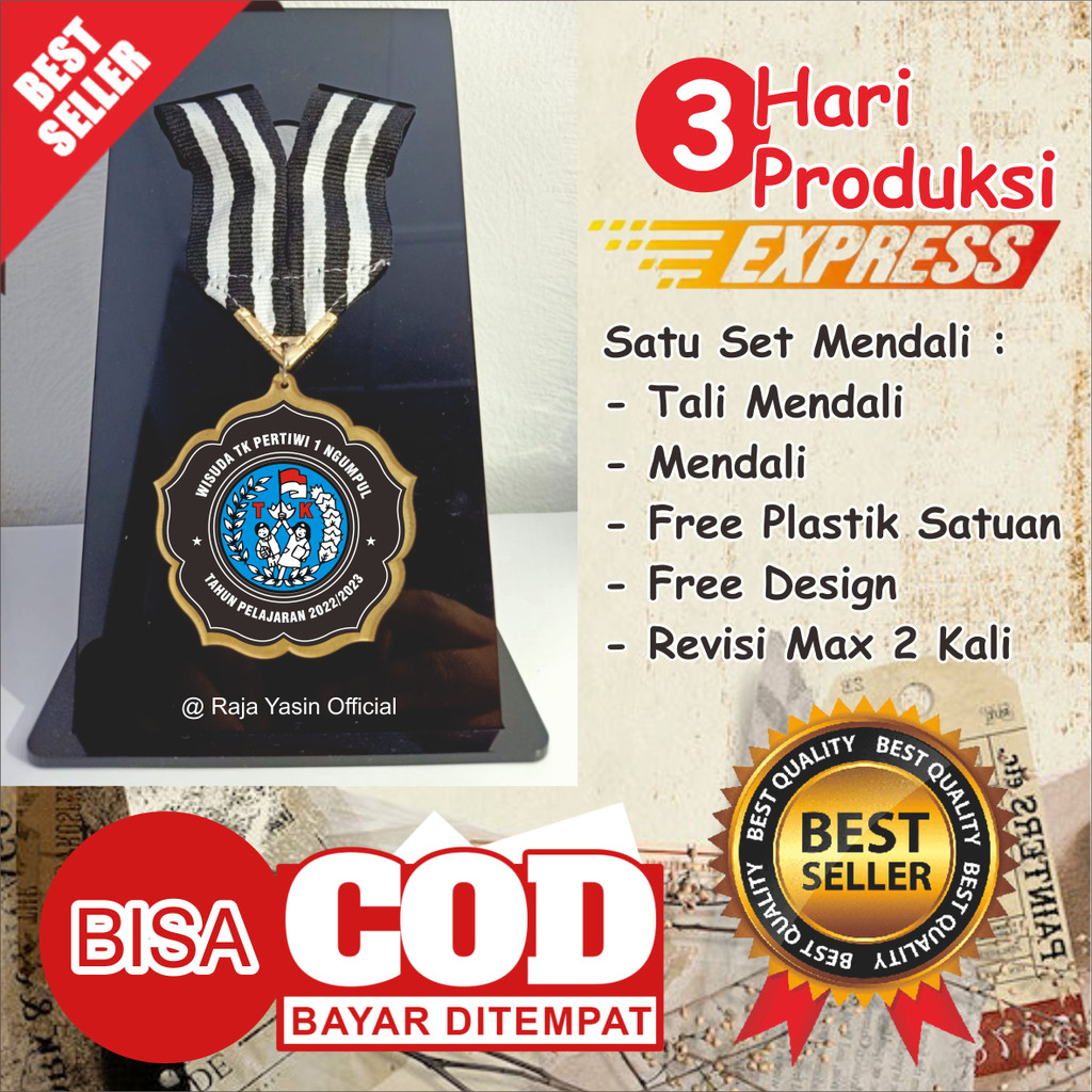 Jual 2 sisi mendali medali graduation hadiah souvenir wisuda akrilik ...