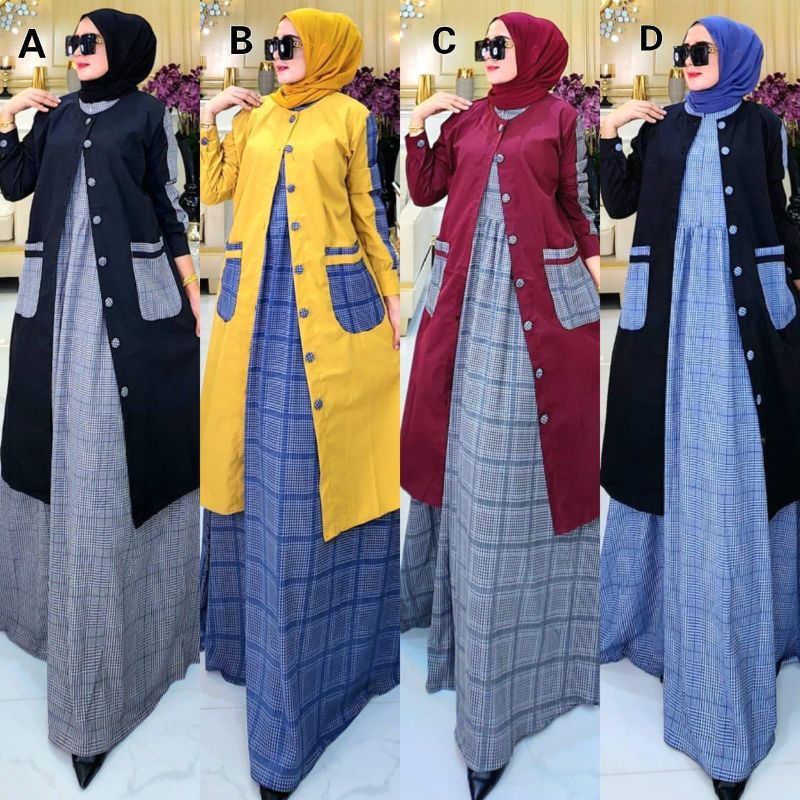 Jual KHADIJAH SET OUTER MODEL TERBARU | Shopee Indonesia